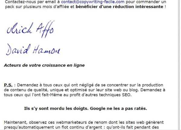 Copywriting : le pouvoir du post-scriptum